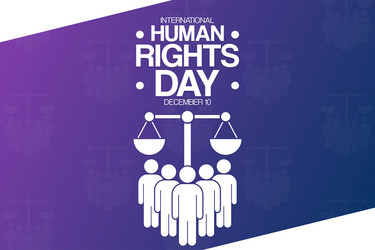 International human rights day december 10 Vector Image