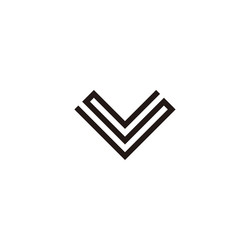 Letter s and v shield geometric symbol simple logo