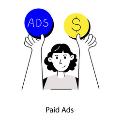 Paid advertising Royalty Free Vector Image - VectorStock