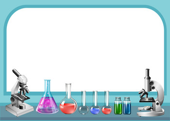 Science symbols and glass beaker Royalty Free Vector Image