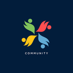 Nature community logo with modern concept design Vector Image