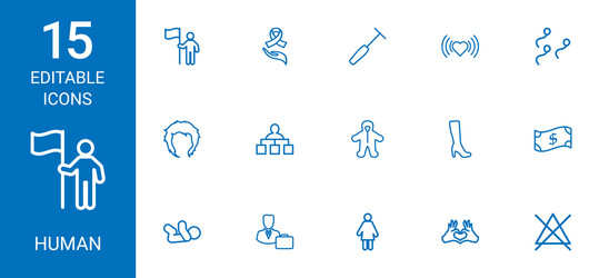 100 human icons Royalty Free Vector Image - VectorStock