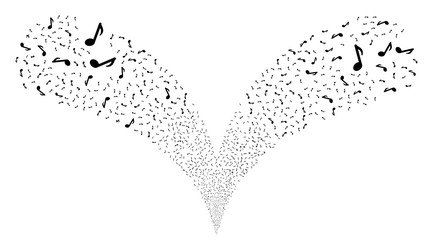 Exploding Music Notes Vector Images (over 130)