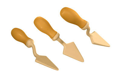 Cartoon putty knife tool character or spackle Vector Image