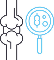 Bone densitometry line icon outline symbol Vector Image