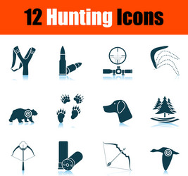 Hunting silhouettes Royalty Free Vector Image - VectorStock
