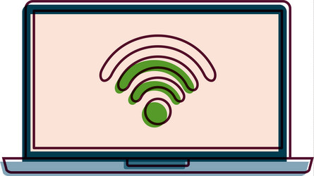Laptop wifi internet device gadget screen Vector Image