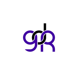 Letter gdr monogram logo design Royalty Free Vector Image