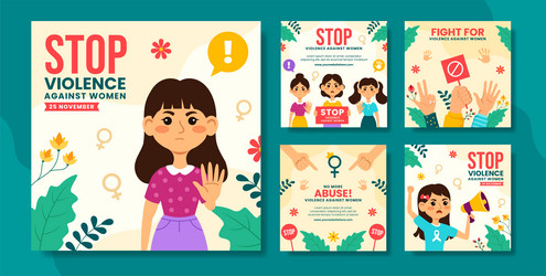Social media vertical poster on eliminating Vector Image