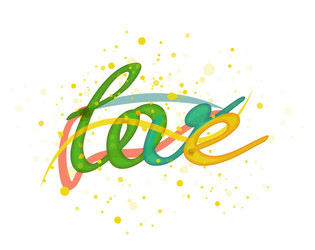 Love lettering word Royalty Free Vector Image - VectorStock