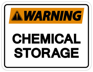 Warning chemical storage sign on white background Vector Image