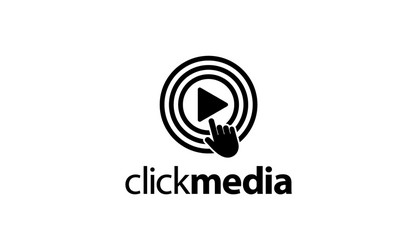 Set of music click logo touch music logo design Vector Image