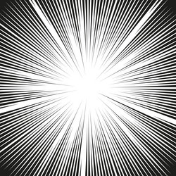 Comic book action lines speed manga frame Vector Image