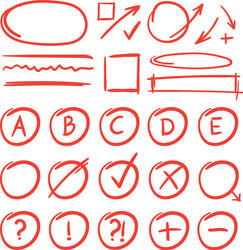 F grade fail exam mark isolated flat Royalty Free Vector