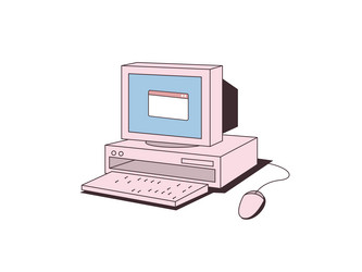 Computer diskettes icon in retro old 90s Vector Image