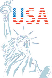Liberty statue head freedom logo Royalty Free Vector Image