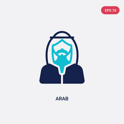 Two color sheik icon from desert concept isolated Vector Image