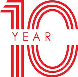 10 years anniversary template design Royalty Free Vector