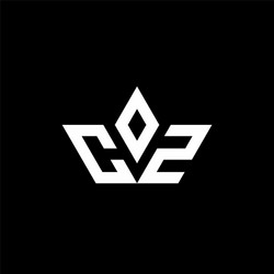 Cz monogram logo with sharped shape design Vector Image