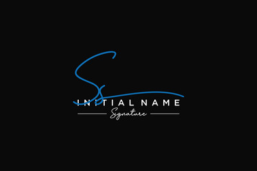 Initial ss signature logo template hand drawn Vector Image
