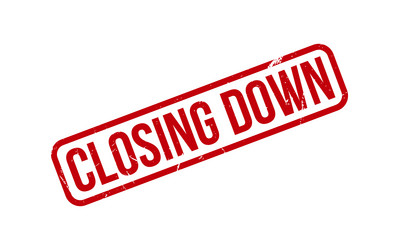 Closing down rubber stamp seal Royalty Free Vector Image