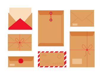 Set of travel post stamp famous landmark mail Vector Image