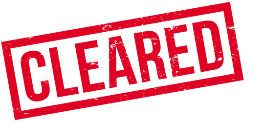 Cleared rubber stamp Royalty Free Vector Image