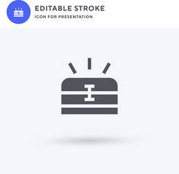 Pandoras box icon filled flat sign solid Vector Image