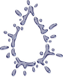 Realistic chrome liquid metal texture droplet Vector Image