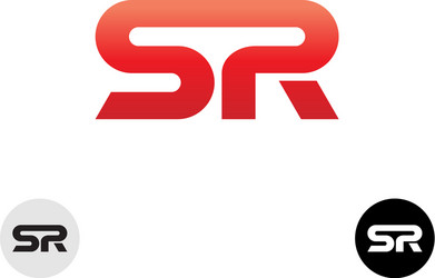 S r logo sr letter design Royalty Free Vector Image