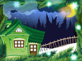 A native house at the hill Royalty Free Vector Image