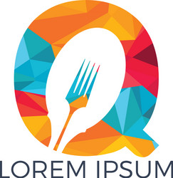 Letter d food logo template Royalty Free Vector Image