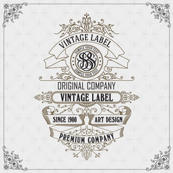 Old card design with floral frame Royalty Free Vector Image