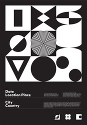 Swiss design style posters set Royalty Free Vector Image