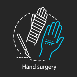 Microsurgery chalk icon Royalty Free Vector Image