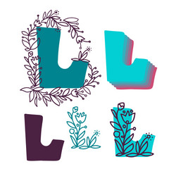 Flower Alphabet Letter L Pattern Vector Images (over 100)