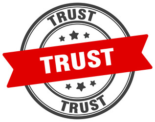 Trust stamp label on transparent background Vector Image