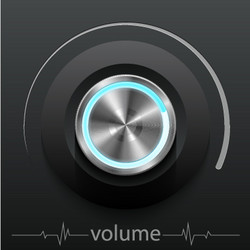 Music Volume Control Knob Royalty Free Vector Image