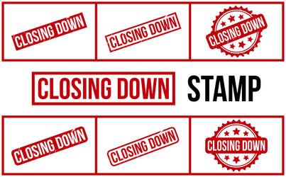 Closing down rubber stamp seal Royalty Free Vector Image