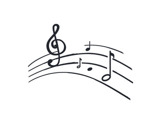 Music notes graphic design template Royalty Free Vector