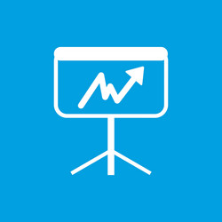 Graph white icon Royalty Free Vector Image - VectorStock