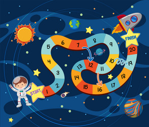 A board game template Royalty Free Vector Image