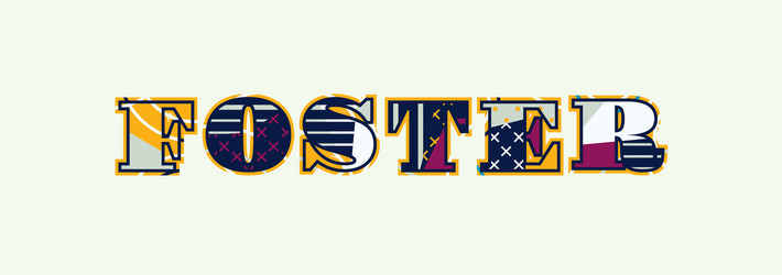 Foster child concept word art Royalty Free Vector Image