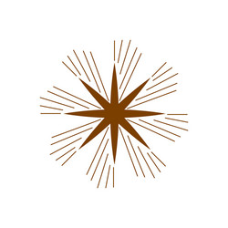 Magic stars outline icon bright simple line Vector Image