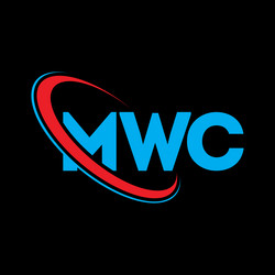 Mwc logo letter design Royalty Free Vector Image