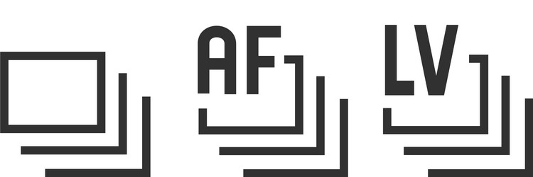 Continuous shooting icon burst shot symbol layers Vector Image