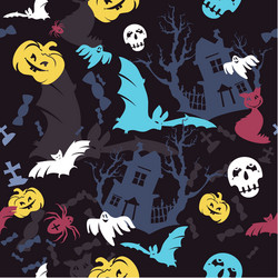 Colorful silhouettes bats Royalty Free Vector Image