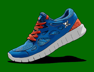 Shoes template for graphic design needs Royalty Free Vector