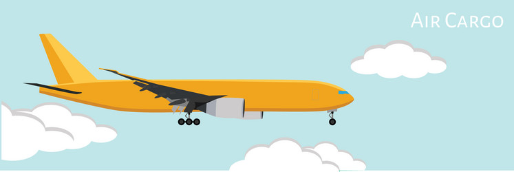 Loading container on cargo airplane cartoon Vector Image