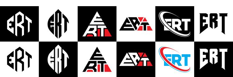 Ert logo letter letter logo design Royalty Free Vector Image